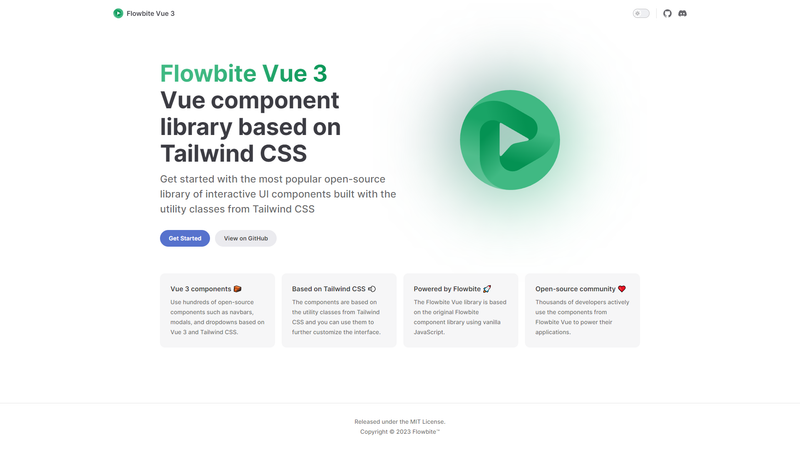 Flowbite Vue 3 - Vue - 霂明导航